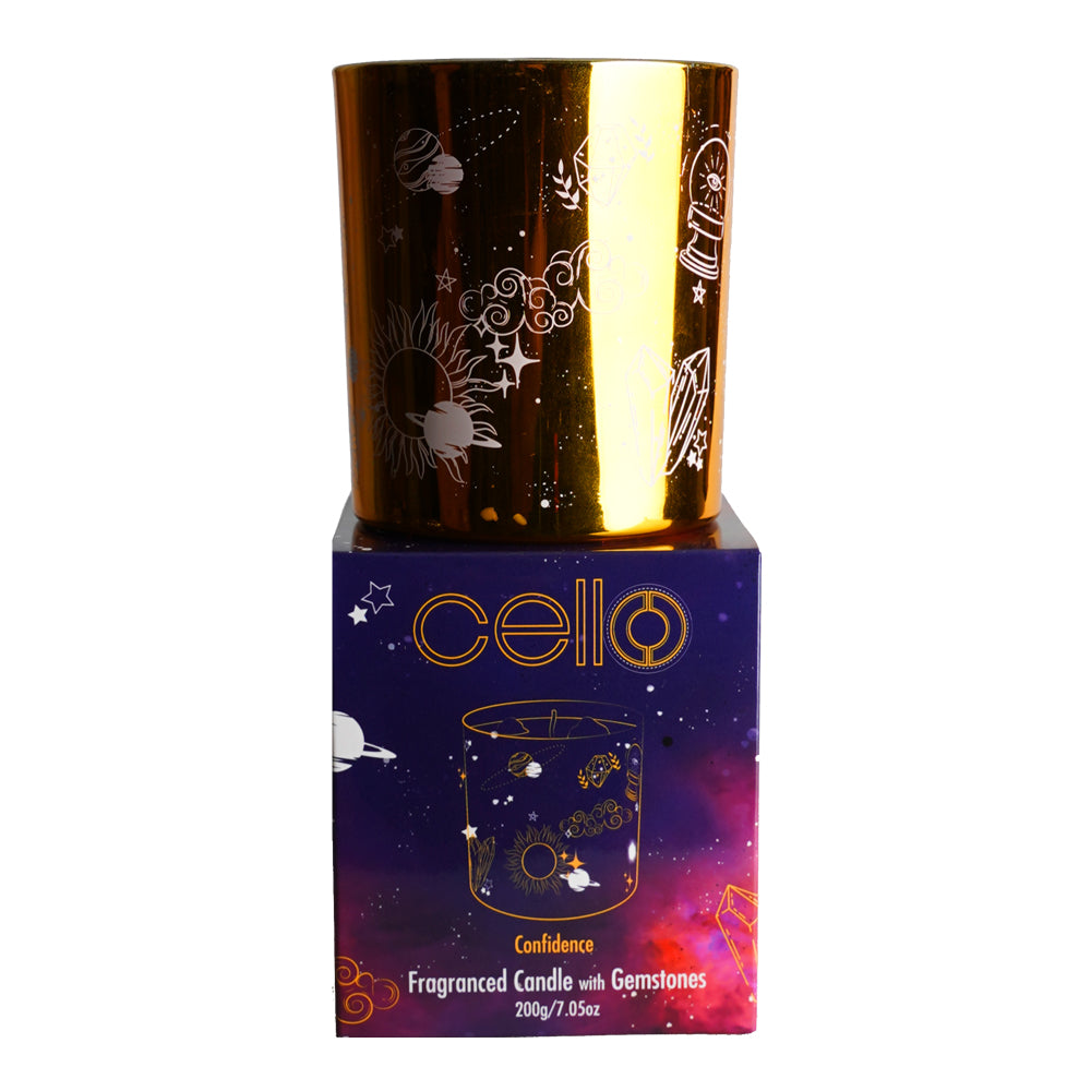 Cello | Celestial Gemstone Candle 200g | Aromatic Bazaar | Xystos Trade – xystostrade