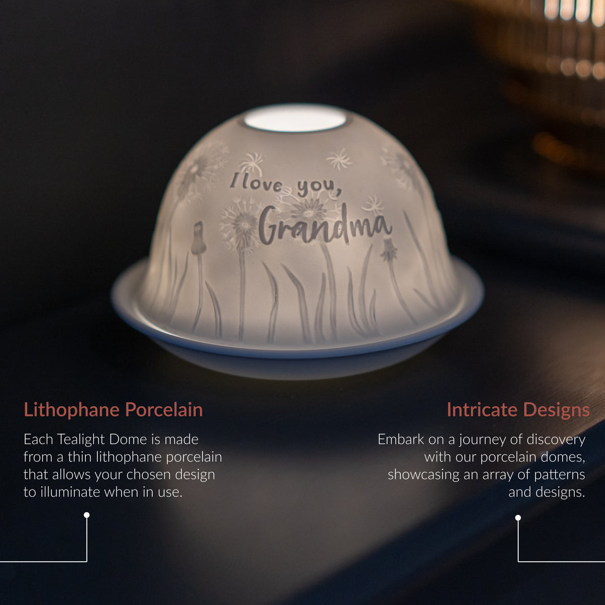 Cello Tealight Dome - I Love You Grandma | Xystos Trade – xystostrade