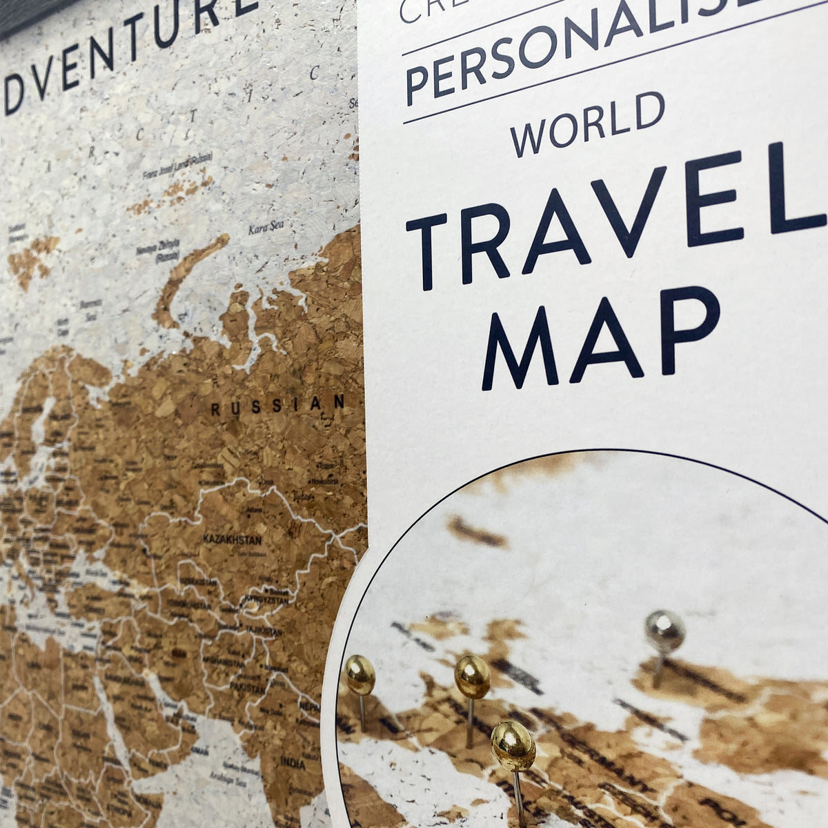 Splosh Travel Map - Medium World Map - Grey – xystostrade