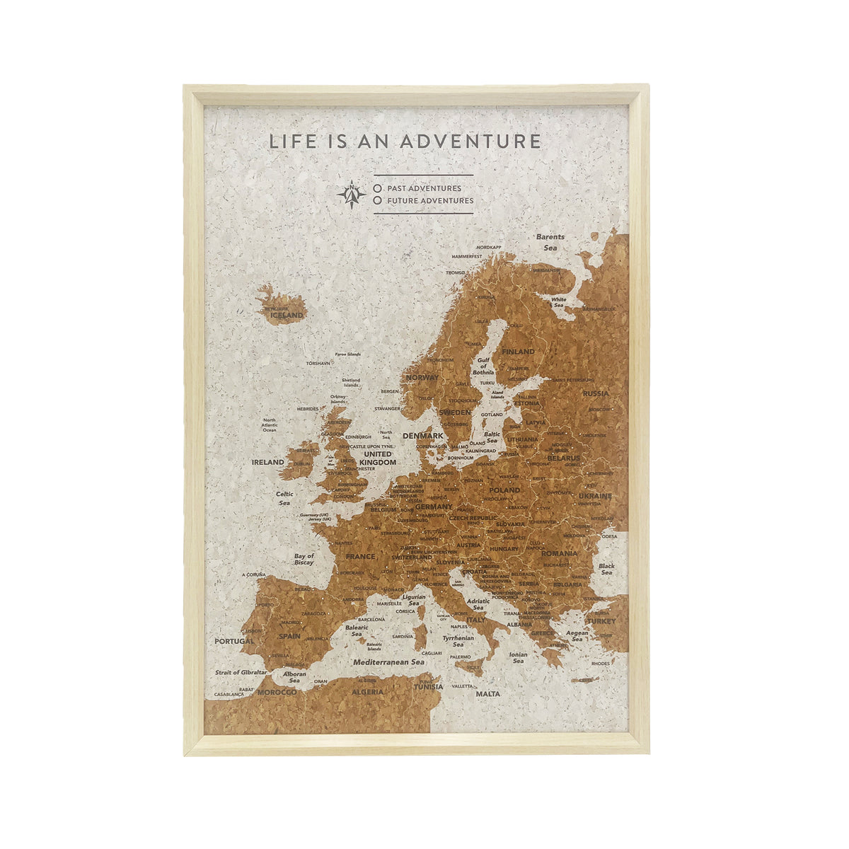 Splosh - Travel Map - XL Desk Europe - White – xystostrade