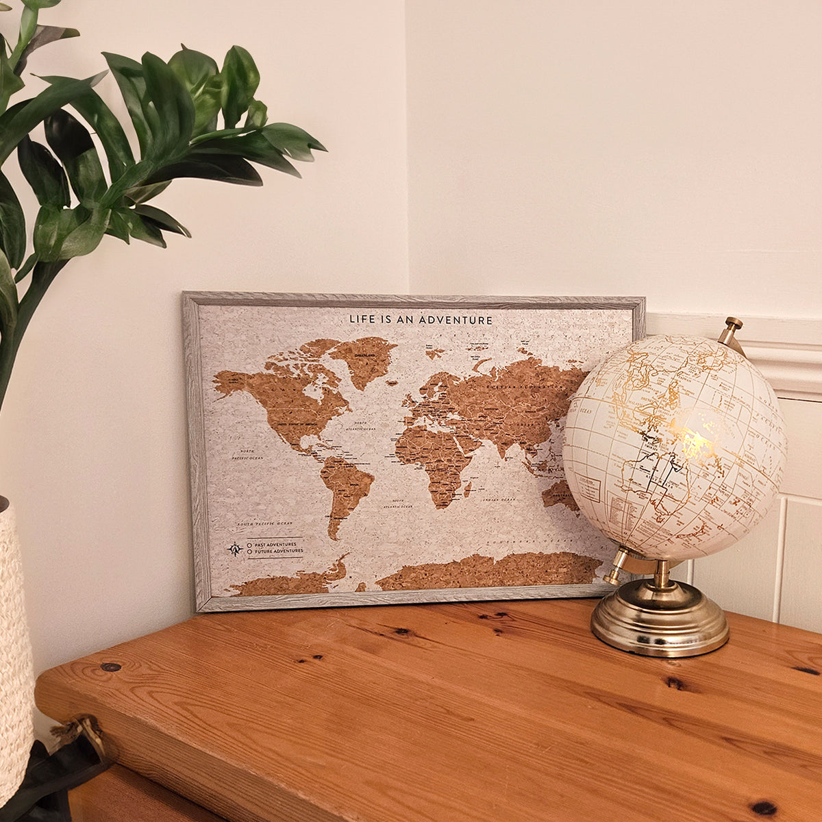Splosh - Travel Map - XL Desk World - Grey | XystosTrade – xystostrade